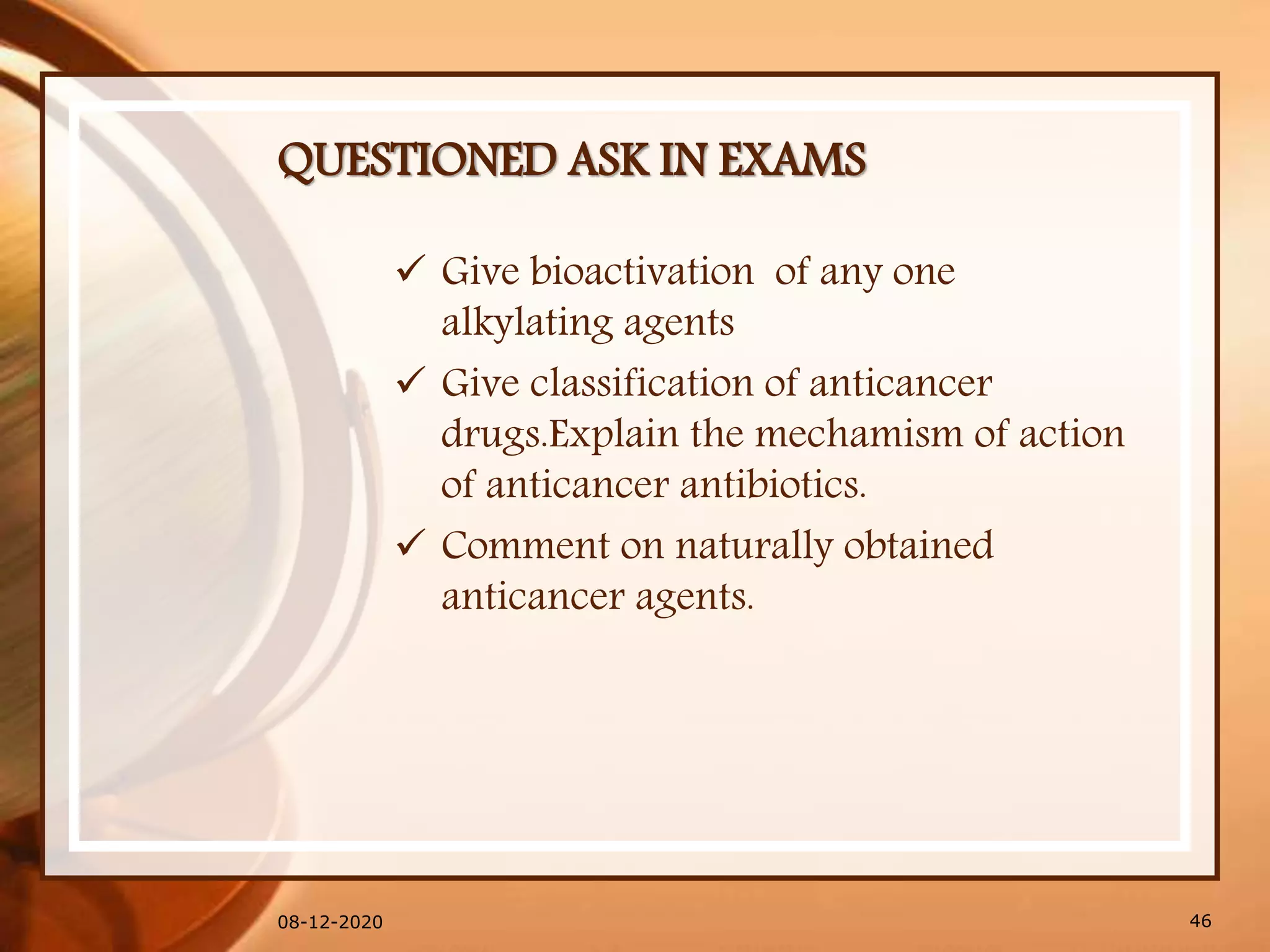 Anti neoplastic agents | PPTX