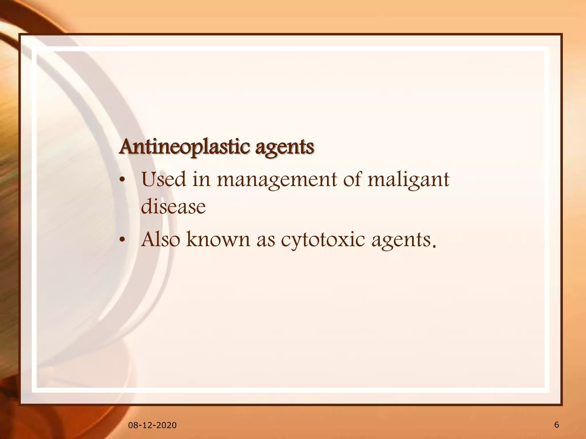 Anti neoplastic agents | PPTX