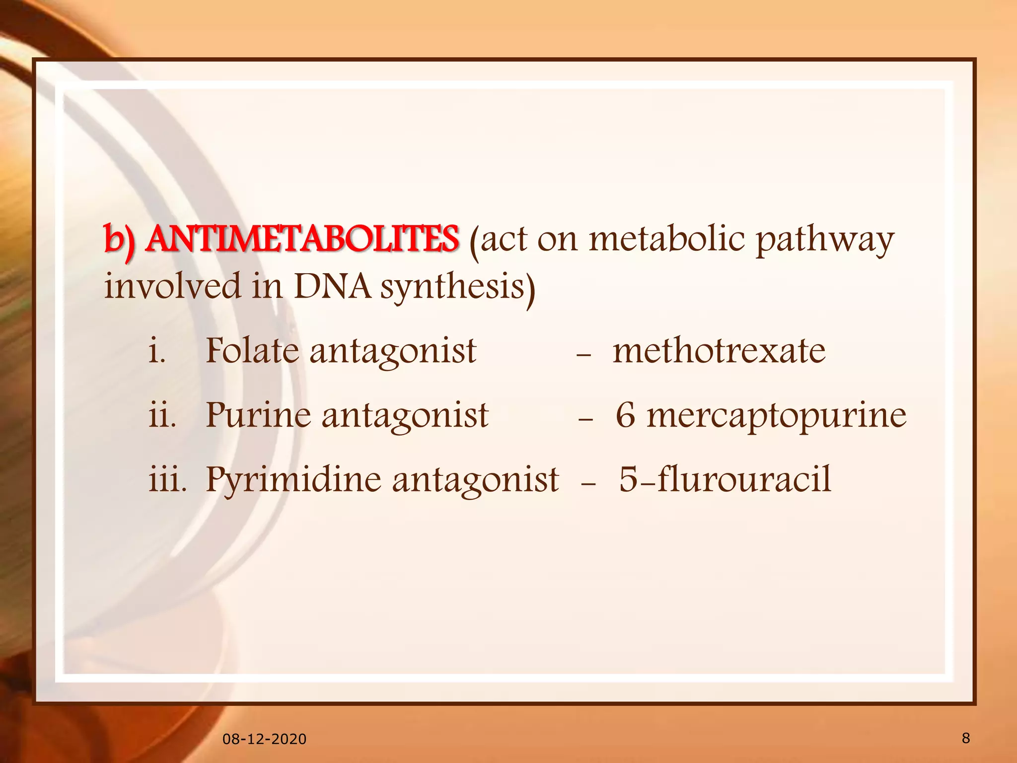 Anti neoplastic agents | PPTX