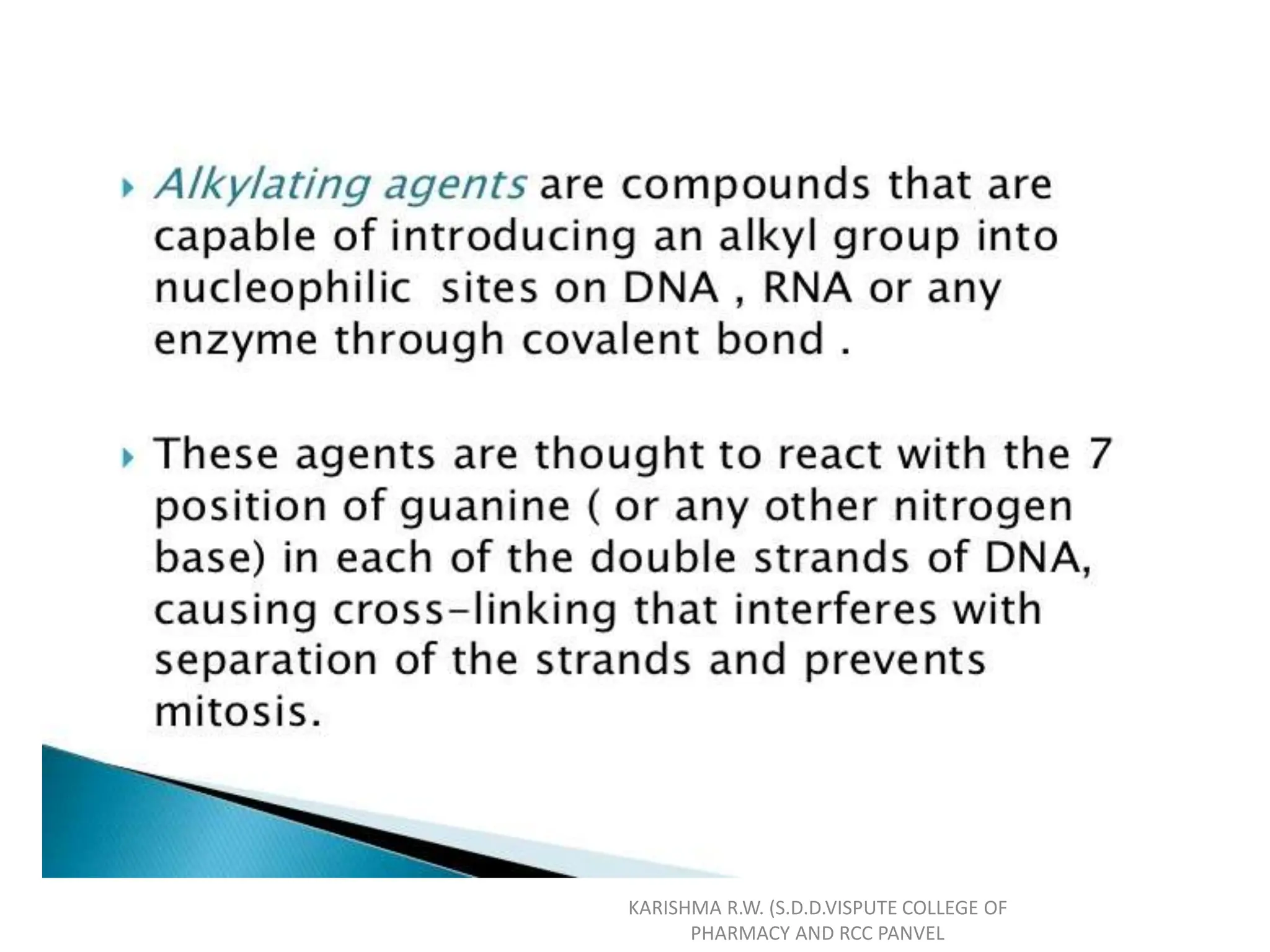 Antineoplastic agents- Alkylating agents .pptx