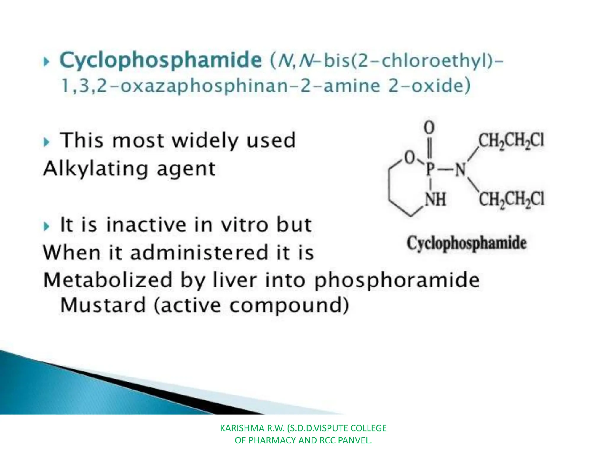 Antineoplastic agents- Alkylating agents .pptx
