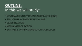 Antineoplastic drug- M.pharma- Pharmaceutical Chemistry- by Sakshi ...