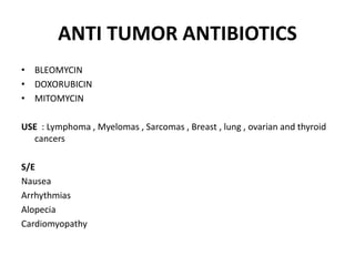 Anti Neoplastic Drugs pharmacology .pptx
