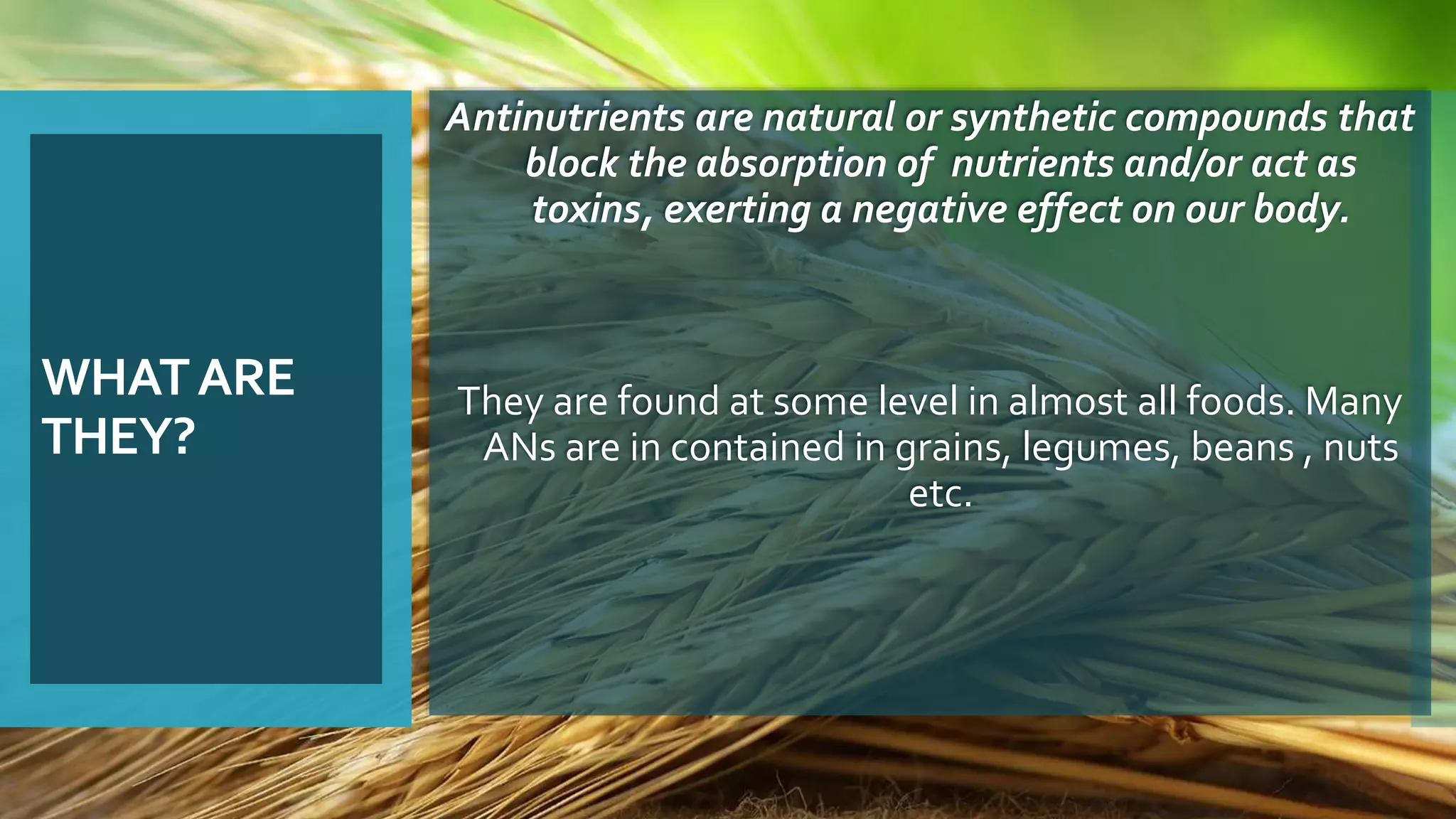 Antinutrients | PPTX