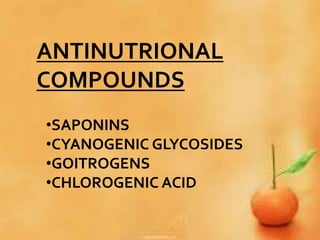 Antinutrients | PPTX