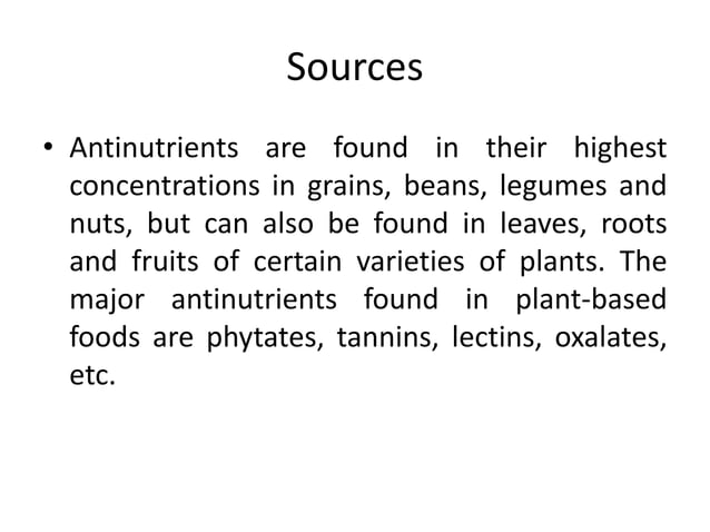 Antinutrients ppt | PPTX