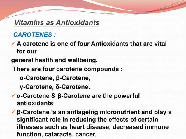 Antioxidant | PPTX | Chemistry | Science