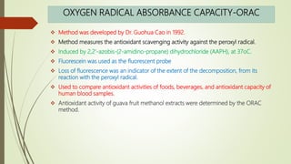 Antioxidant and its determination methods by Umair Yousaf Waseer | PPT