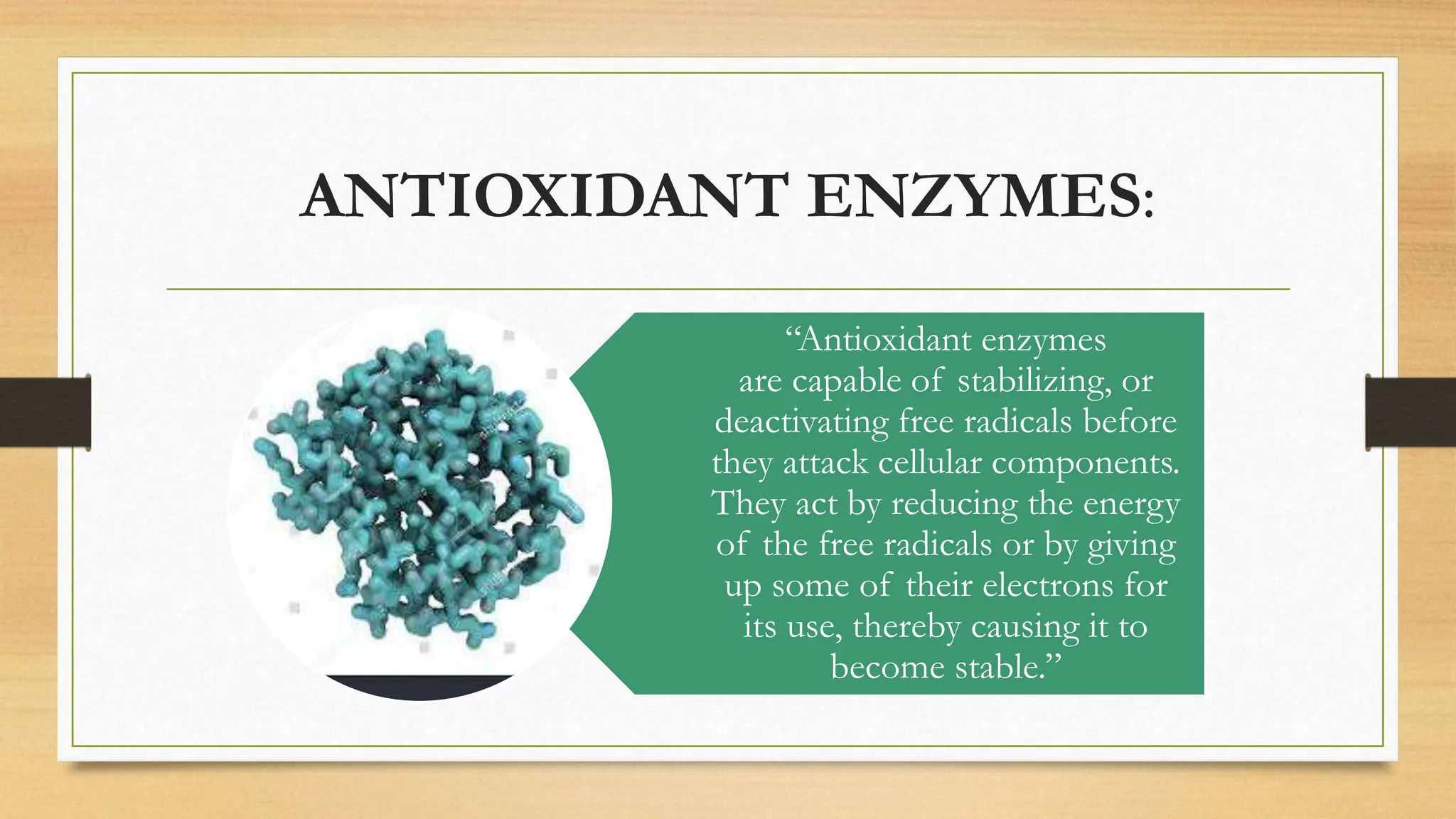 antioxidant enzymes. biochemistry botany biology | PPTX