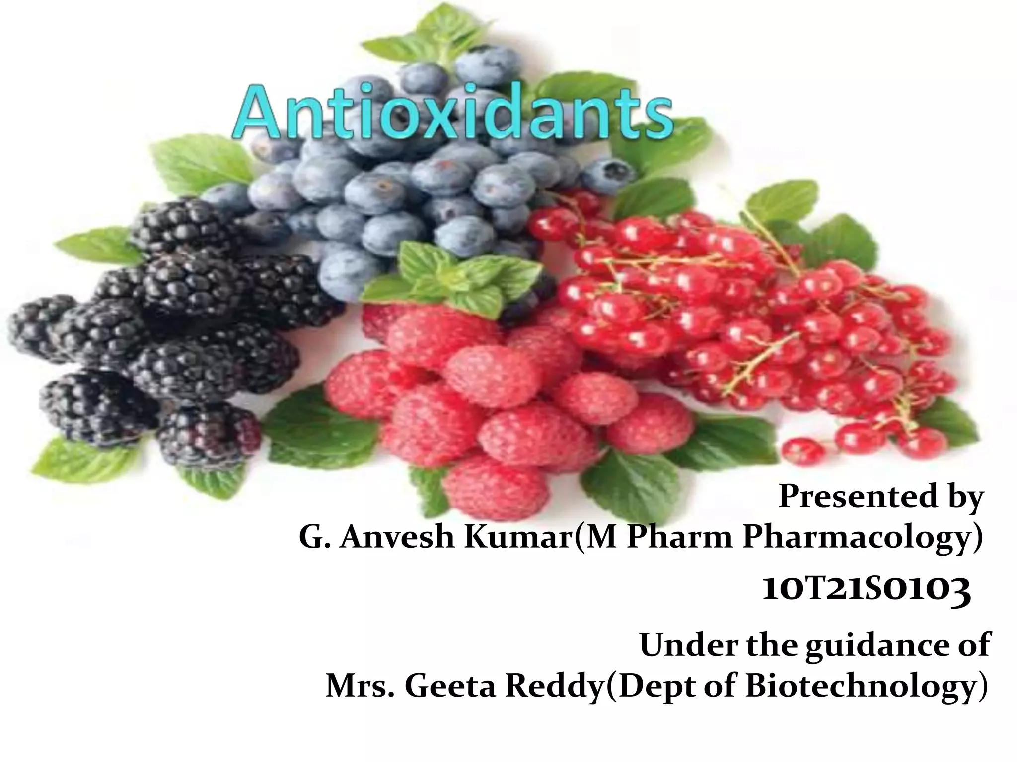 Antioxidants | PPTX
