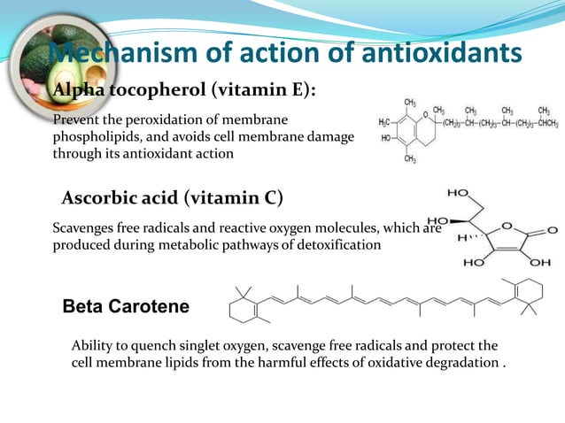 Antioxidants | PPTX | Chemistry | Science
