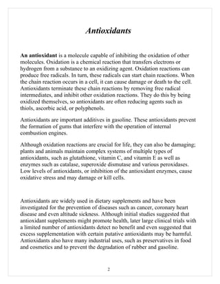 Antioxidants | DOC | Nutrition | Healthy Living