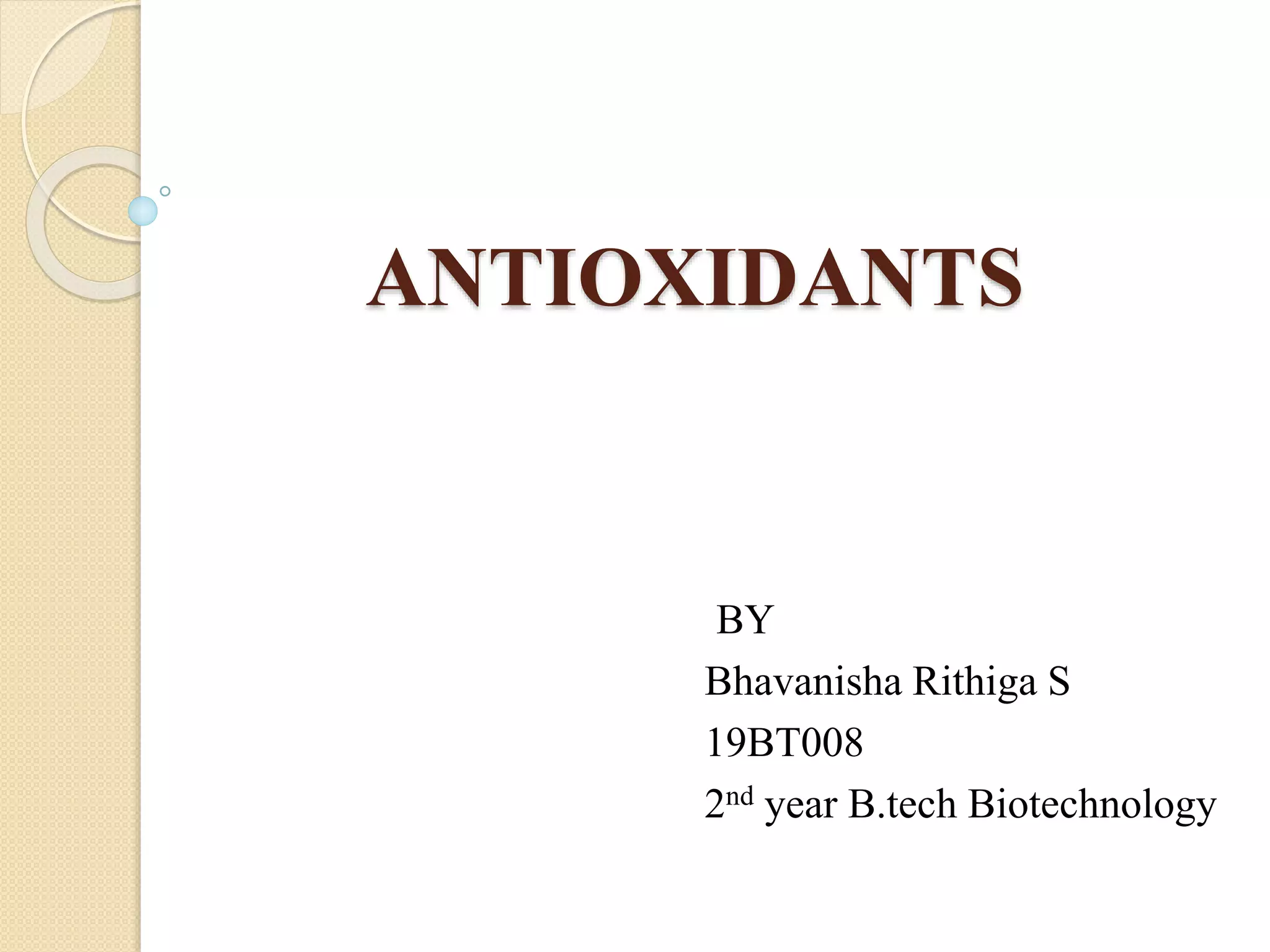 Antioxidants | PPT