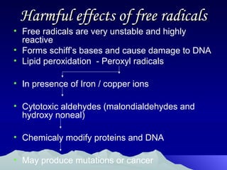 Anti oxidants and health | PPT