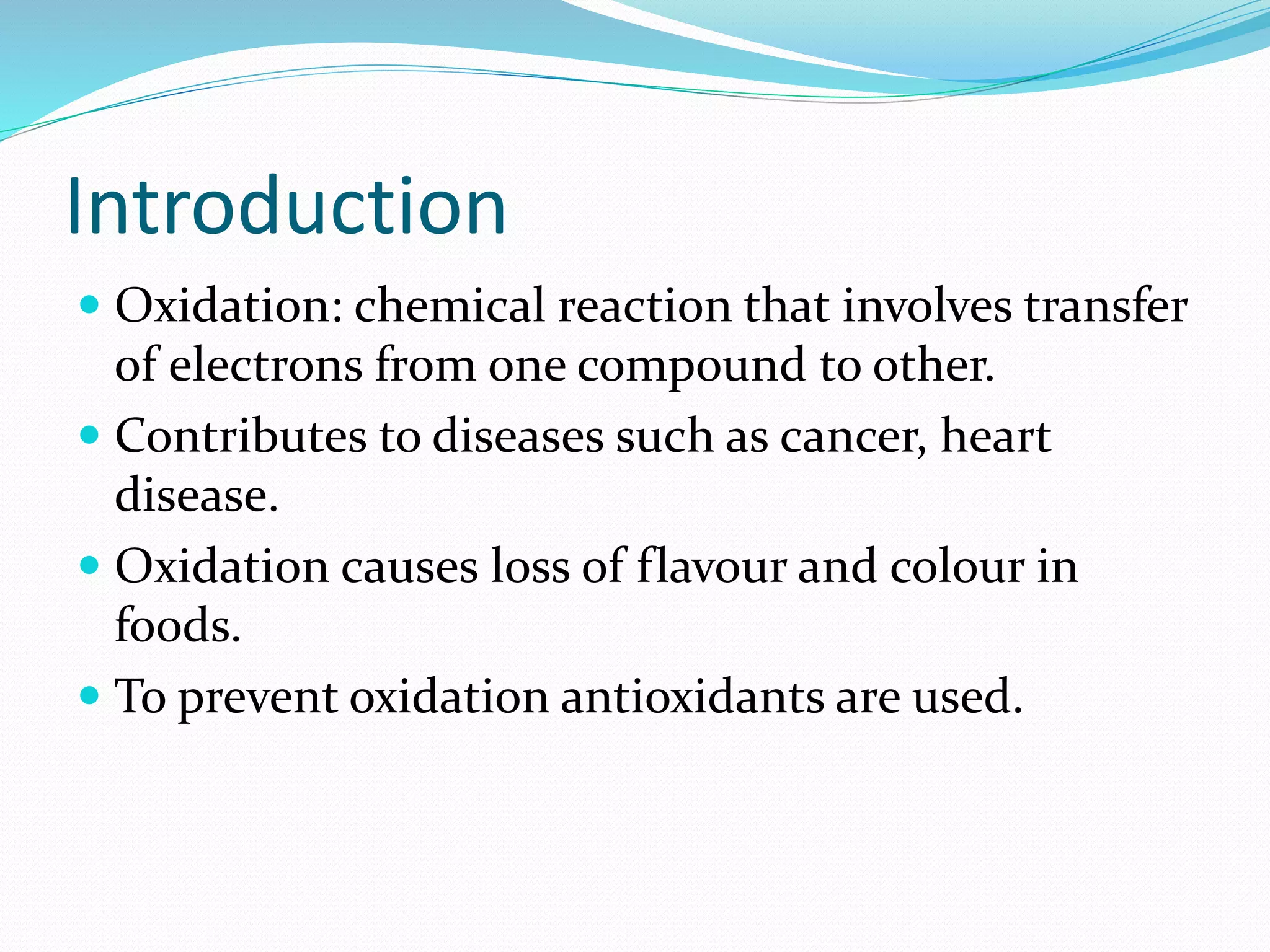 Antioxidants in Food | PPTX