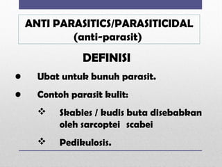 Anti parasitik dan ANTI HELMINTH | PPT