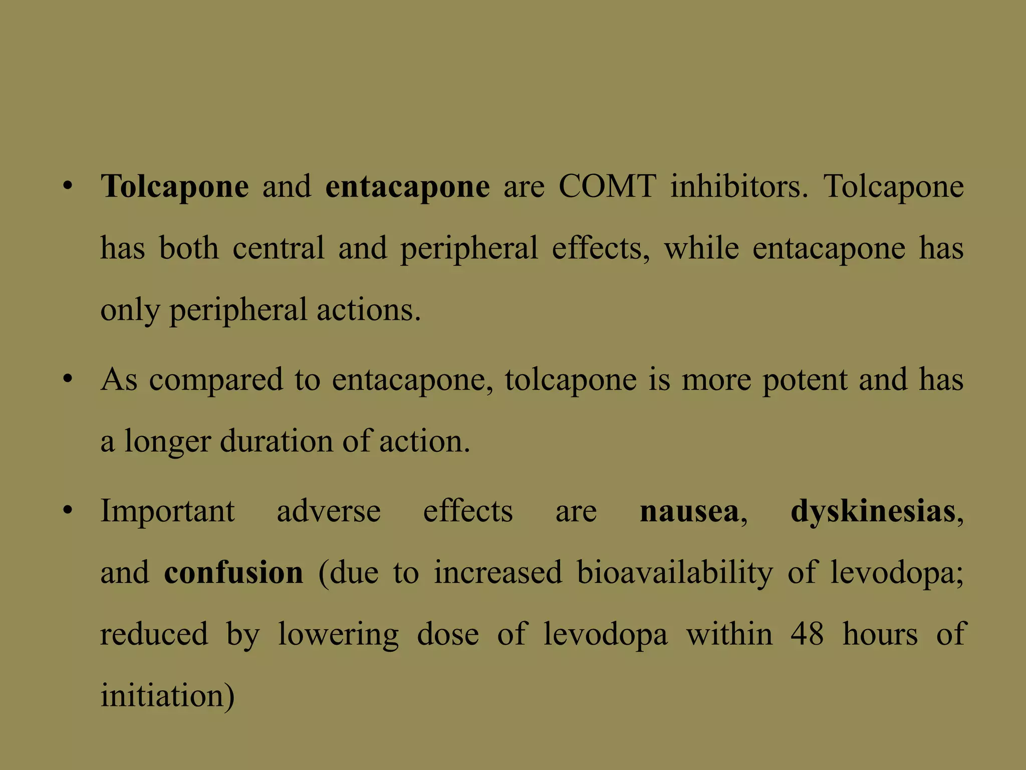 Anti-Parkinsonism drugs Pharmacology | PPTX
