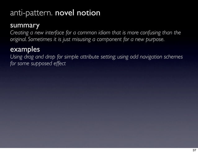 Antipatterns - Designing for the poor web experience | PPT