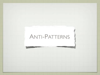 Anti Patterns | KEY