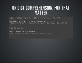 Python Anti patterns / tips / tricks | PPT