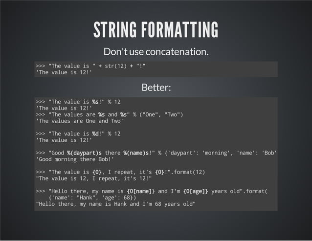 Python Anti patterns / tips / tricks | PPT