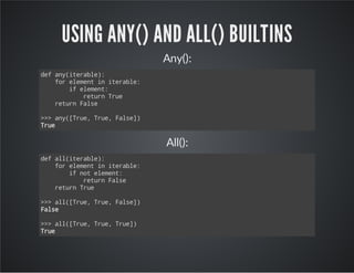 Python Anti patterns / tips / tricks | PPT