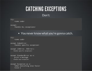 Python Anti patterns / tips / tricks | PPT