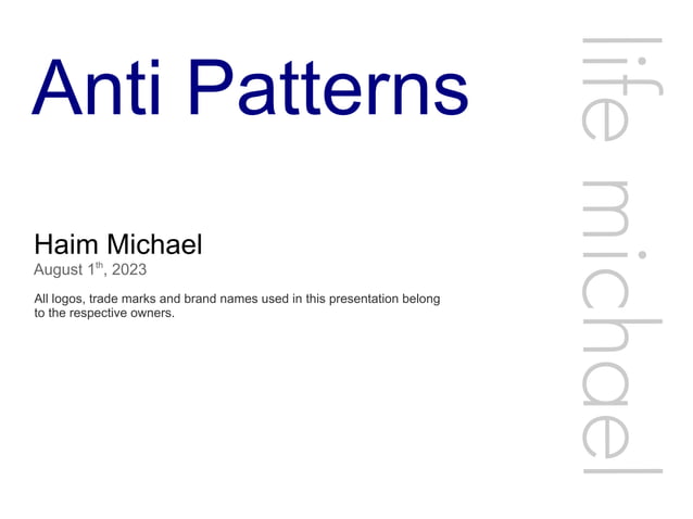 Anti Patterns | PDF