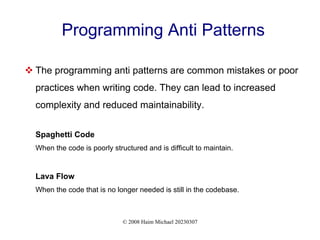 Anti Patterns | PDF