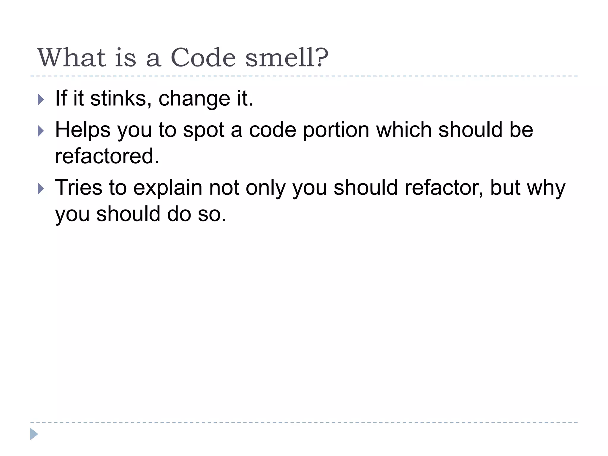 Introduction to AntiPatterns & CodeSmells | PPTX