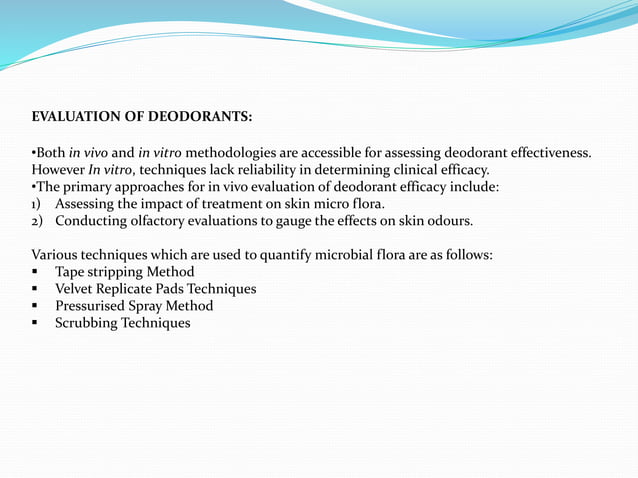 ANTIPERSPIRANTS AND DEODORANTS : MECHANISM OF ACTION | PPTX