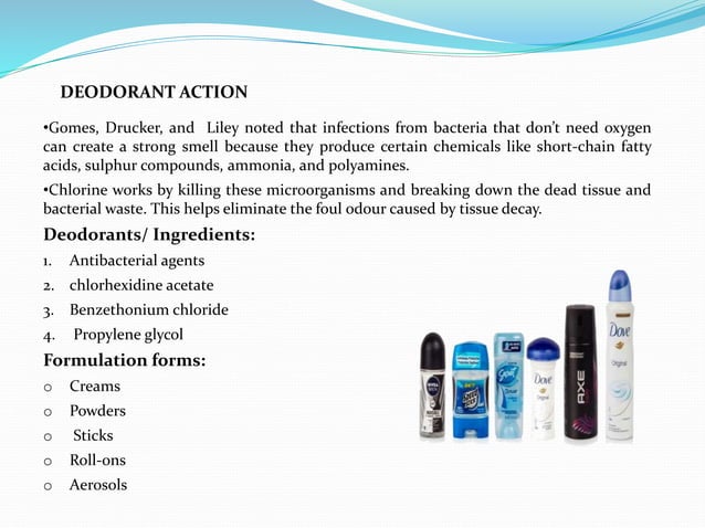 ANTIPERSPIRANTS AND DEODORANTS : MECHANISM OF ACTION | PPTX
