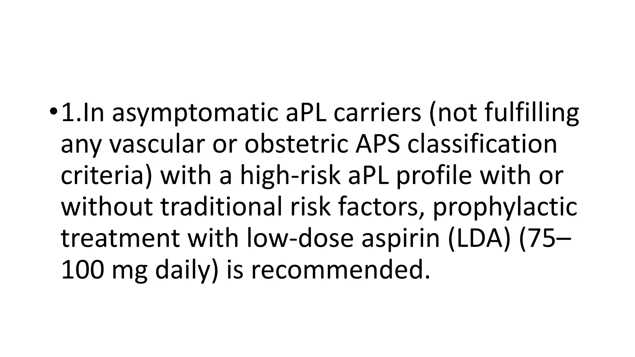 Antiphospholipid syndrome EULAR guidelines case based approach Ahmed ...