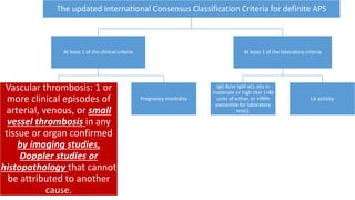 Antiphospholipid syndrome EULAR guidelines case based approach Ahmed ...