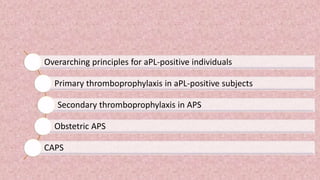 Antiphospholipid syndrome EULAR guidelines case based approach Ahmed ...