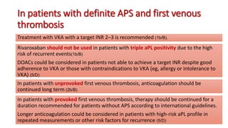 Antiphospholipid syndrome EULAR guidelines case based approach Ahmed ...