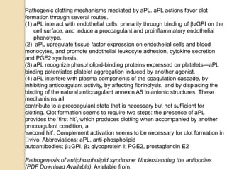 Antiphospholipid antibody Syndrome (APS) by Sunil Kumar Daha | PPT