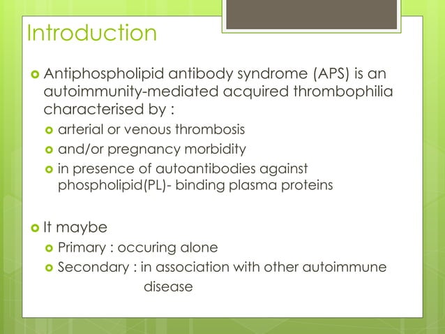 Antiphospholipid antibody syndrome | PPTX | Blood Disorders | Diseases ...