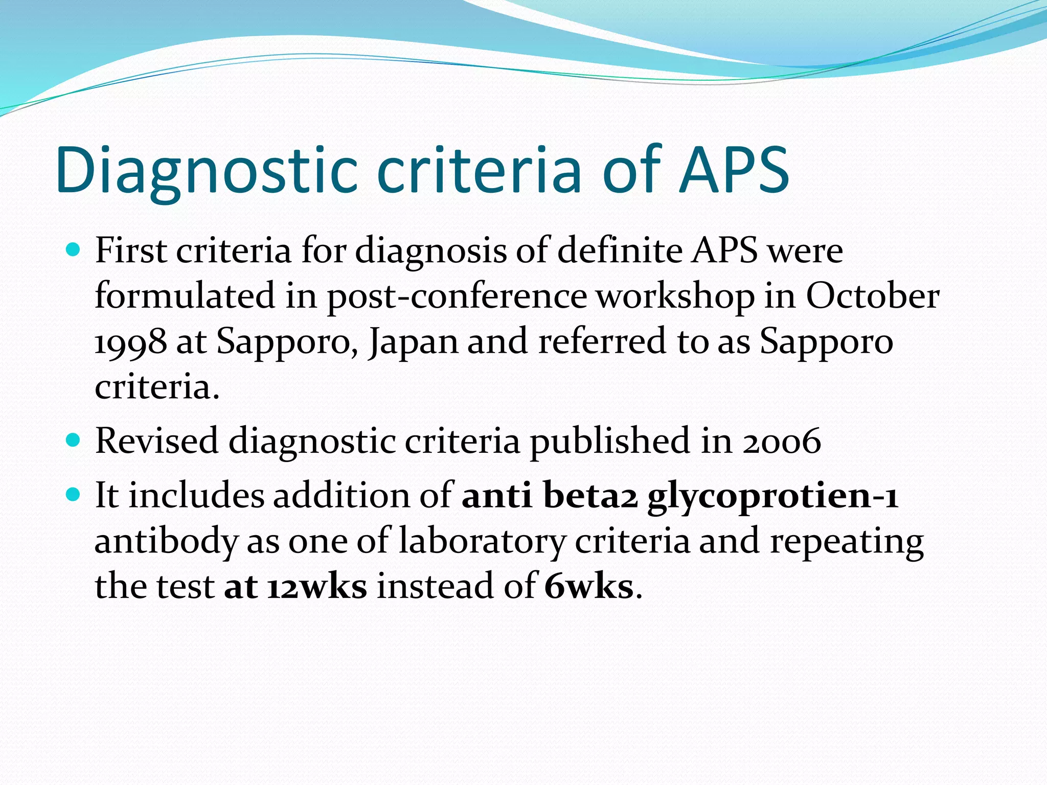 Antiphospholipid antibody syndrome | PPTX