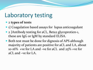 Antiphospholipid antibody syndrome | PPTX