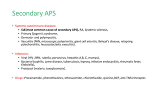 Antiphospholipid antibody syndrome | PPTX