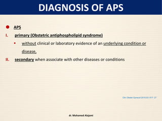 Antiphospholipid antibody syndrome | PDF