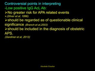 Obstetric antiphospholipid antibody syndrome | PDF