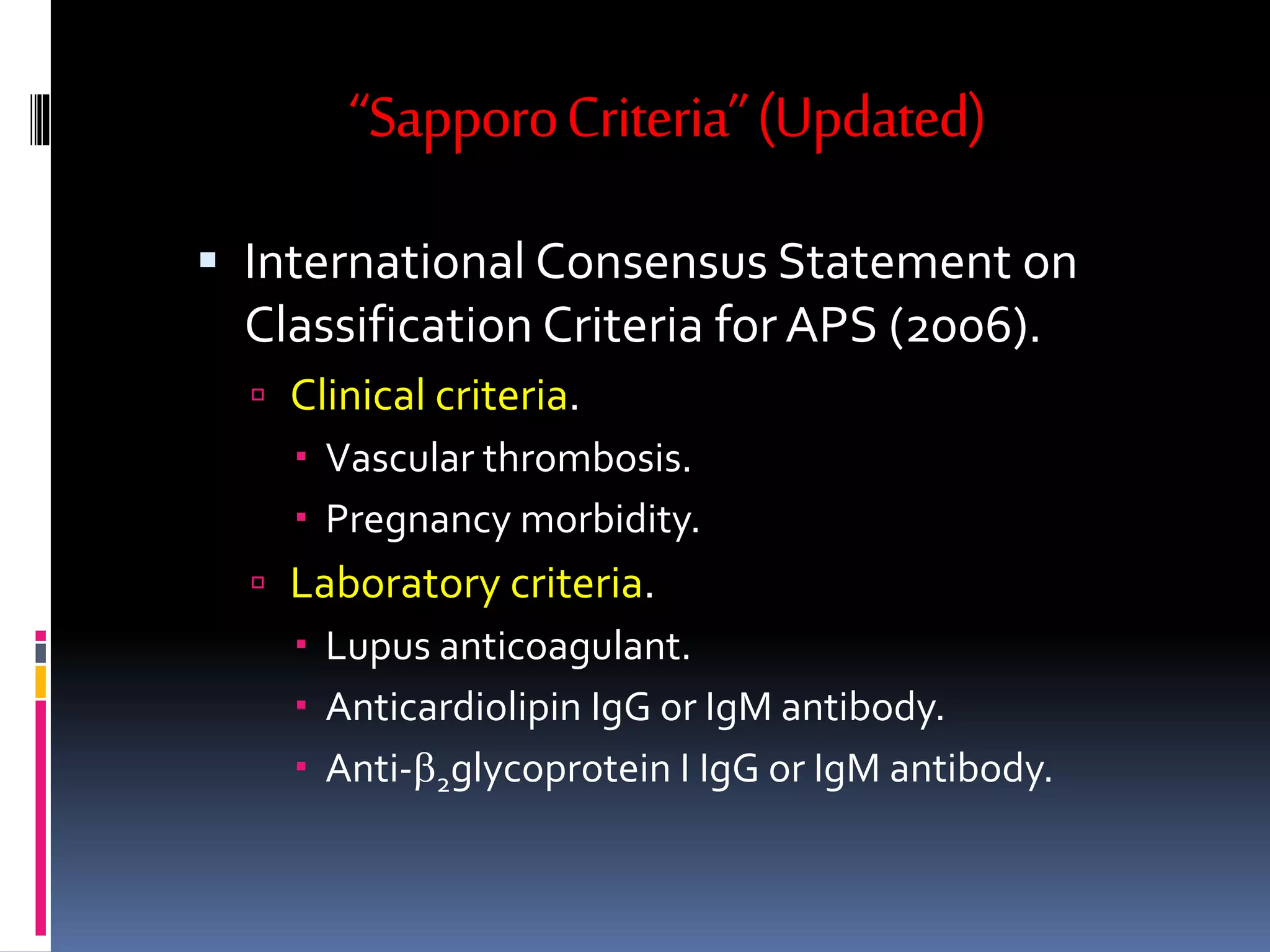 Antiphospholipid syndrome | PPTX