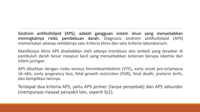 Antiphospholipid Syndrome (APS) main character | PPT
