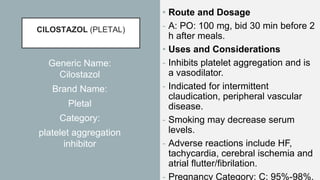 ANTI PLATELET DRUGS | PPTX | Blood Disorders | Diseases and Conditions