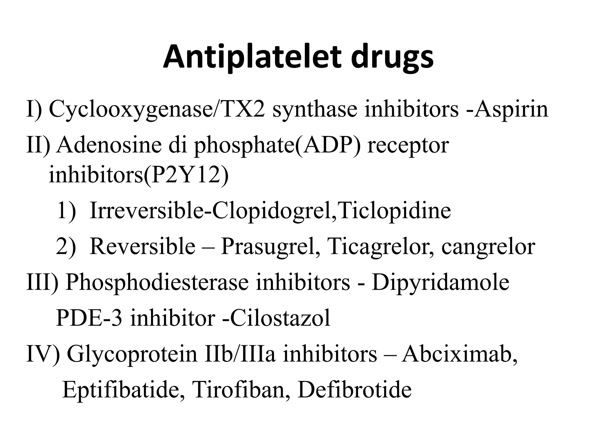 Antiplatelet Drugs | PPTX