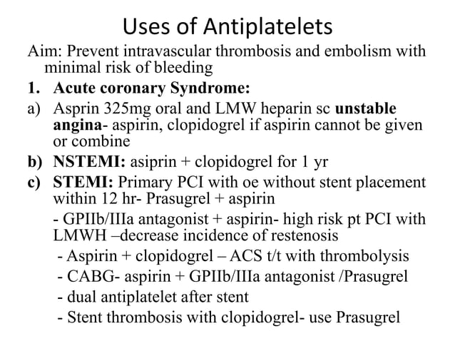 Antiplatelet Drugs | PPTX