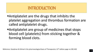 ANTIPLATELET agent omkar kumar kuwar.pptx isf college of pharmacy | PPTX