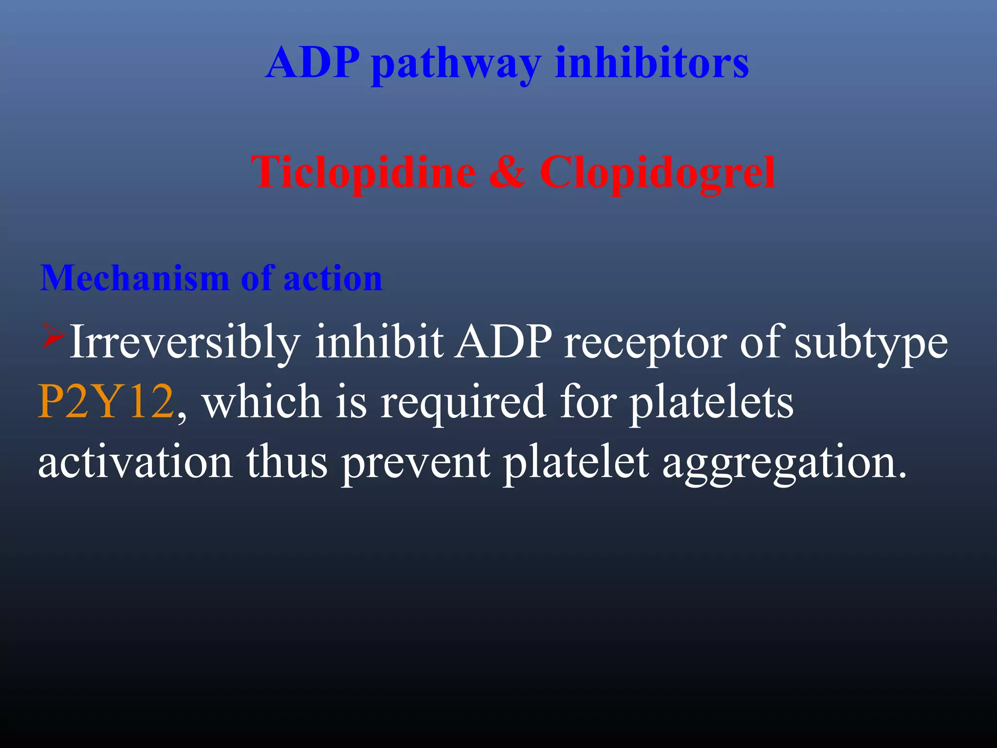 Antiplatelet agents 250419 | PPT